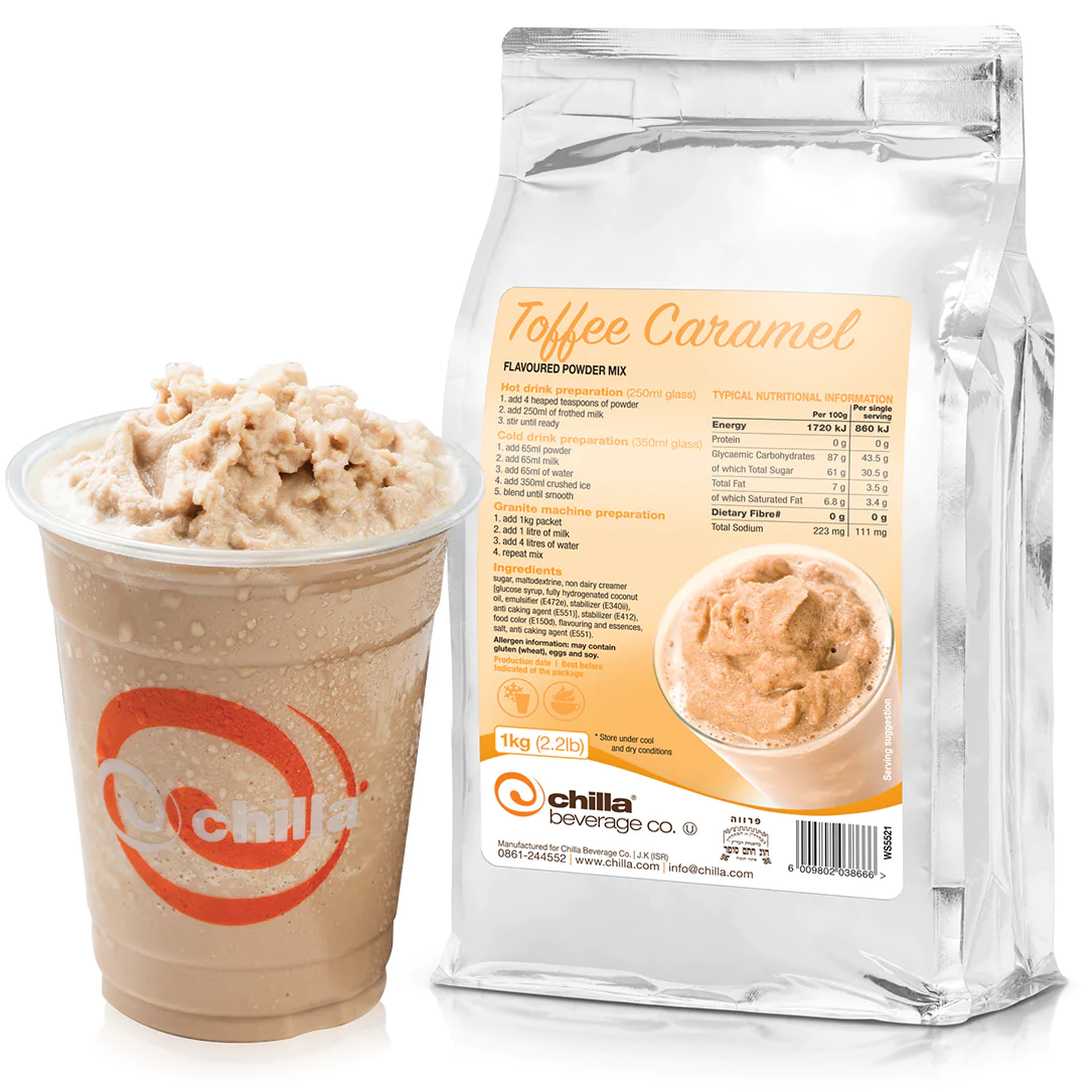 Chilla Ice Toffee Caramel Frappe 1kg – The Slushie Specialists