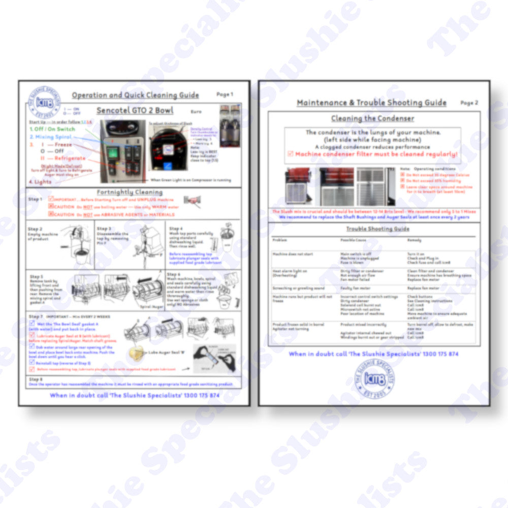 Laminated Instructions Sheet - Sencotel GTO 2 Bowl – The Slushie ...