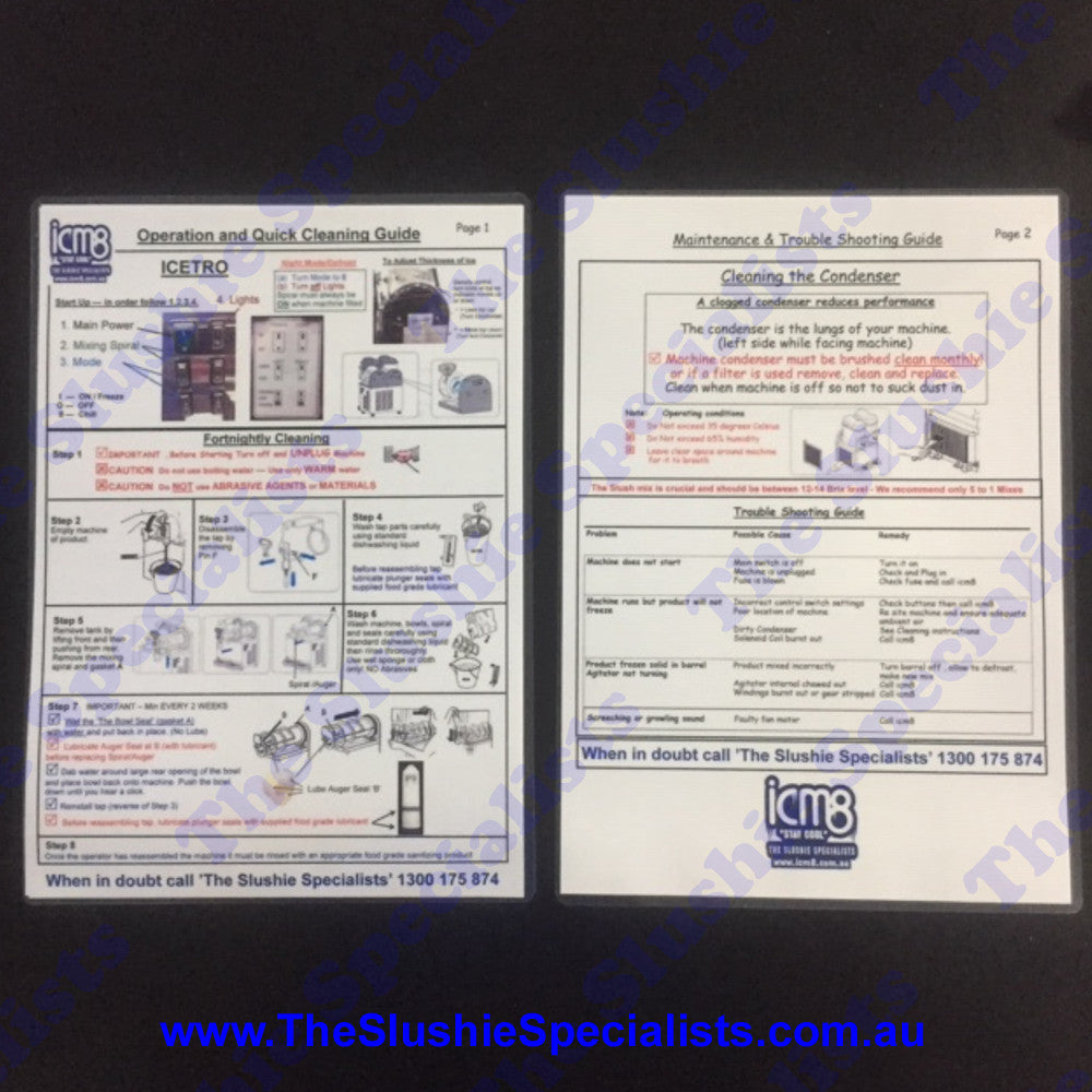 Summary Instructions Manual - Icetro DOWNLOAD ONLY – The Slushie ...