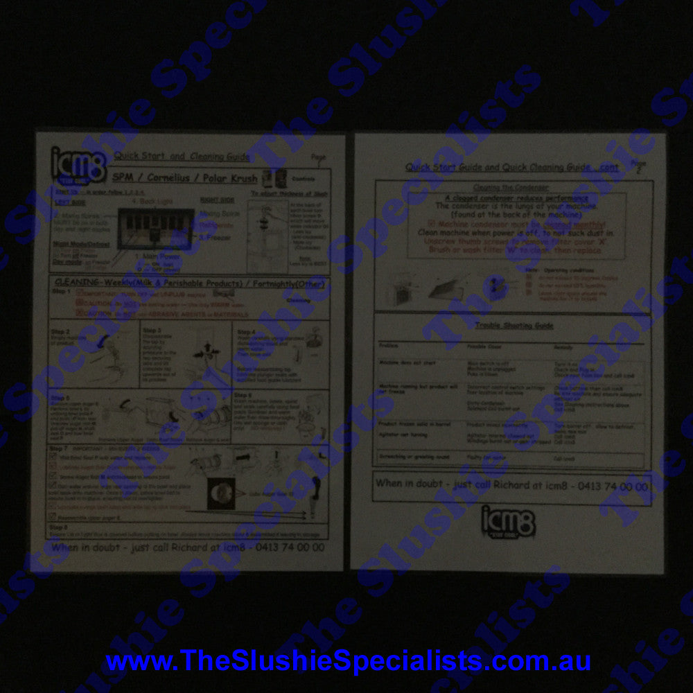 Laminated Instructions Sheet - SPM – The Slushie Specialists